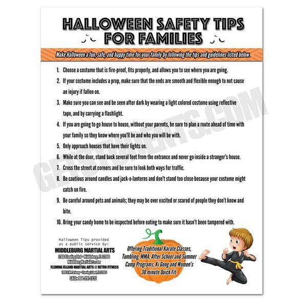 New Halloween Safety Tips Flyers!